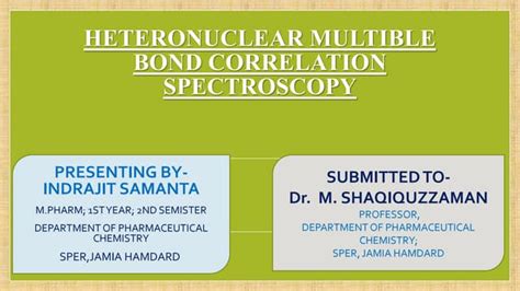 Heteronuclear Multible Bond Correlation Spectroscopypptx