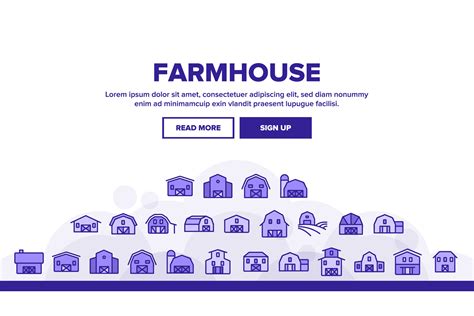 Farmhouse Landing Header Vector Graphic By Stockvectorwin · Creative Fabrica