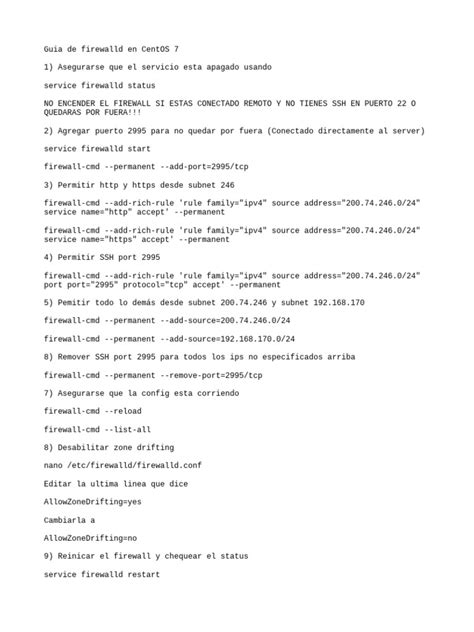 Guia De Firewalld En Centos 7 Pdf