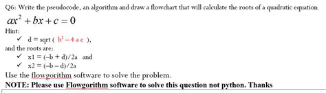 Answered Q6 Write The Pseudocode An Algorithm Bartleby