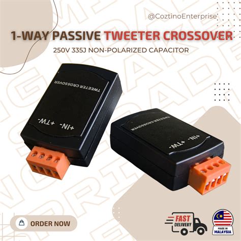 1 Way Passive 250v 335j Non Polarized Capacitor Tweeter Crossover Shopee Malaysia