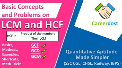 Lcm And Hcf Basic Concepts Examples Methods Shortcuts Math Tricks