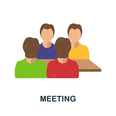 Premium Vector Meeting Flat Icon Simple Element From Project Management Collection Creative
