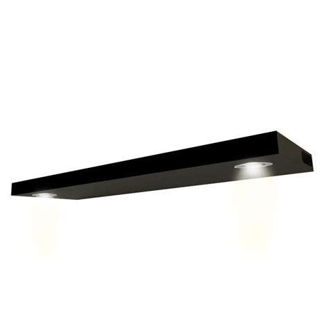 Studiosync 354 In L X 984 In W Lighted Black Floating Shelf 9501122