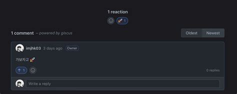블로그에 댓글 기능 추가하기 Giscus Joohee Kims Blog