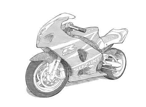 Motorcycle Drawings In Pencil