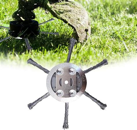 6inch Steel Weed Eater Trimmer Head Wire Rotary Brush Weed Cutter
