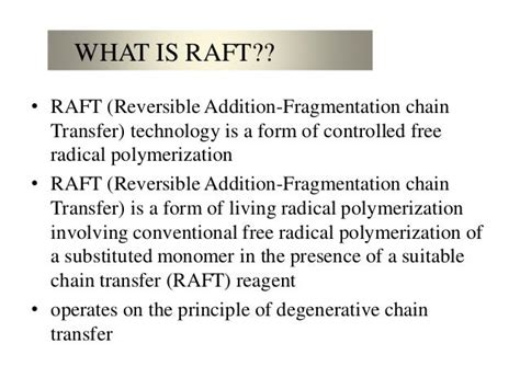 Raft Polymerization