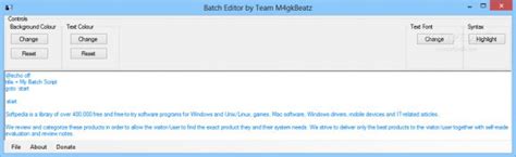 Batch Editor Download Free Windows 1 0 0 0 Softpedia