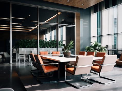 Cuttingedge Technology In A Contemporary Modern Office Space Ai Generation Premium Ai