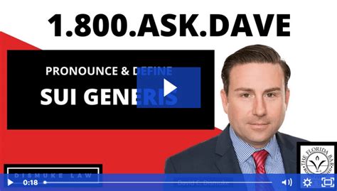 Sui Generis Pronounce And Define Legal Terms Dismuke