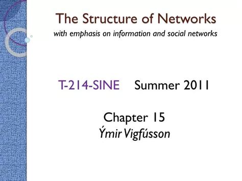 PPT The Structure Of Networks PowerPoint Presentation Free Download ID 2464534