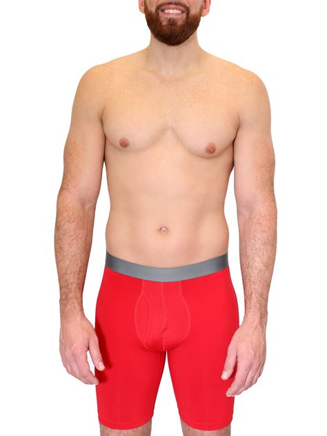 Athletic Works Mens Nylon Long Leg Boxer Briefs 3 Pack