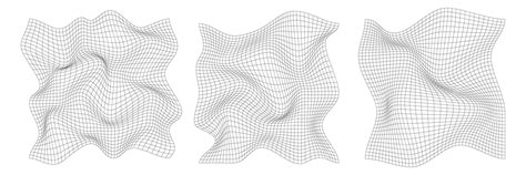 Premium Vector Distorted Square Grid Warped Mesh Texture Retro Punk