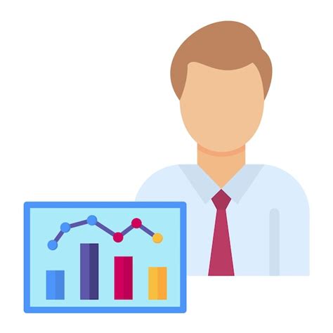 Premium Vector Data Analyst Flat Illustration