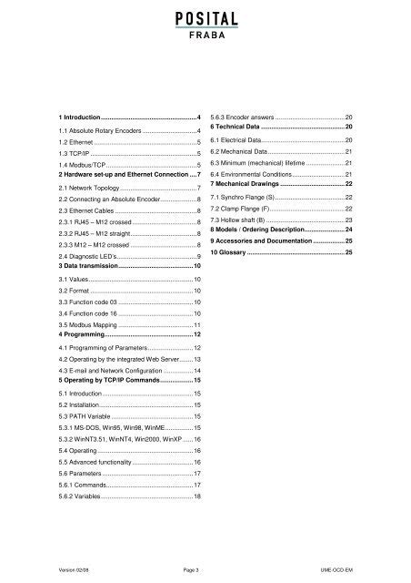Imprint POSITAL GmbH Carl
