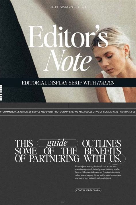 Editors Note Clean Editorial Serif Leasted Graphics Template