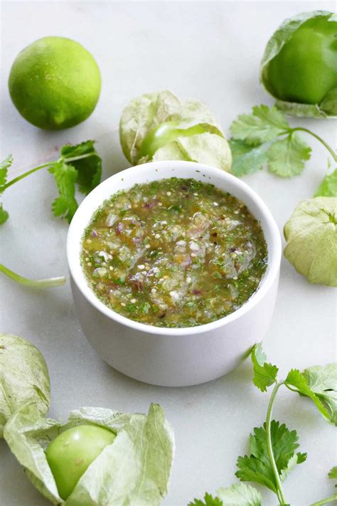 Tomatillo Green Chili Salsa Salsa Verde Its A Veg World After All®