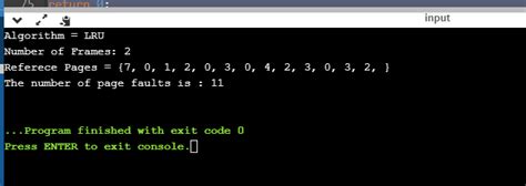 Write A Program That Implements The FIFO LRU And Optimal P Quizlet