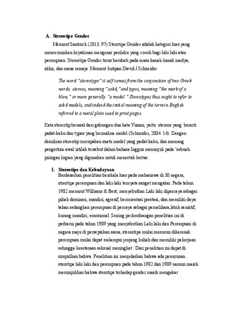 Contoh Stereotip Gender 50 Koleksi Gambar