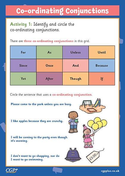 Using Conjunctions — Linking Clauses Year 3 Cgp Plus