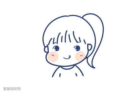 长头发女孩简笔画 长头发女孩简笔画图片 画趣文库（我爱生活）