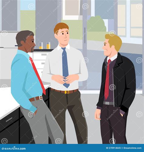 Flat Coworkers And Office Informal Communication Vector Illustration