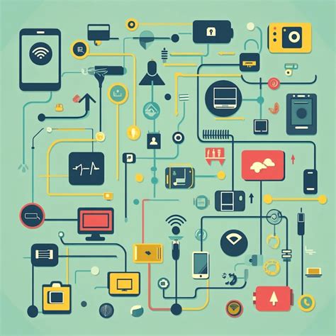 A Visual Representation Of The Internet Of Things Iot Connecting Various Devices Premium Ai