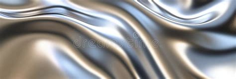 A Captivating Futuristic Metallic Abstract Design With Smooth Curves Visually Stunning Stock