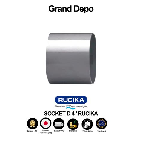 Jual Rucika Socket D 4 Sambungan Pipa Socket D Rucika Shopee Indonesia