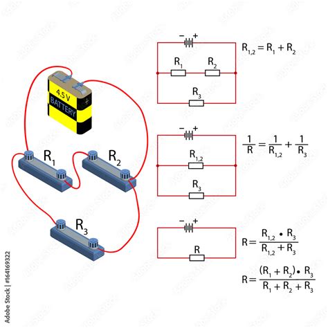 Series And Parallel Circuits Stock Vector Adobe Stock