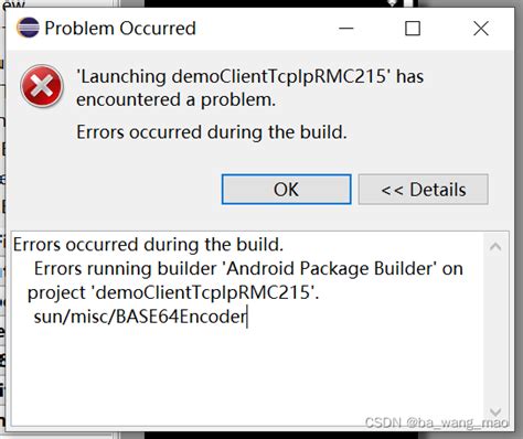 运行eclpise项目系统报错： errors occurred during the build errors running