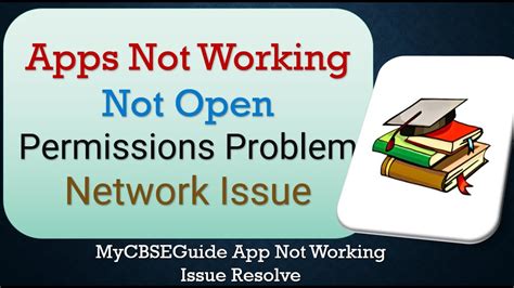 how to fix mycbseguide app not working not open space issue network and permissions issue