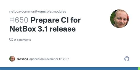 Prepare Ci For Netbox 31 Release · Issue 650 · Netbox Communityansiblemodules · Github