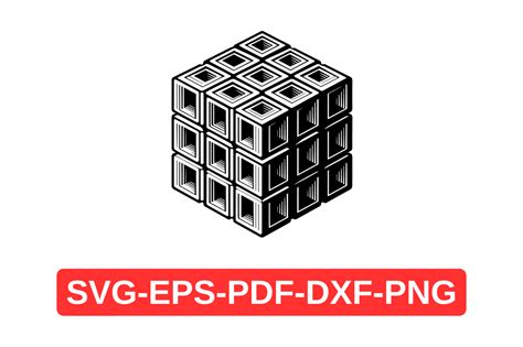 Geometric Cube Svg Box Template Svg Art Graphic By Artful Assetsy