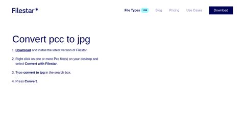 Filestar Convert Pcc To