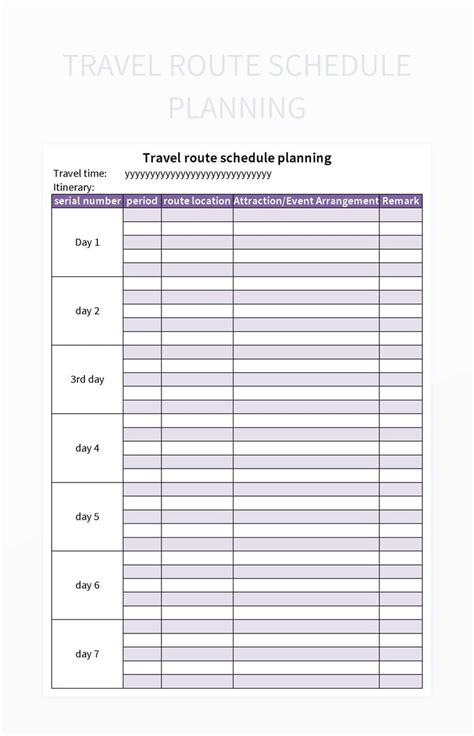 Free Route Templates For Google Sheets And Microsoft Excel Slidesdocs