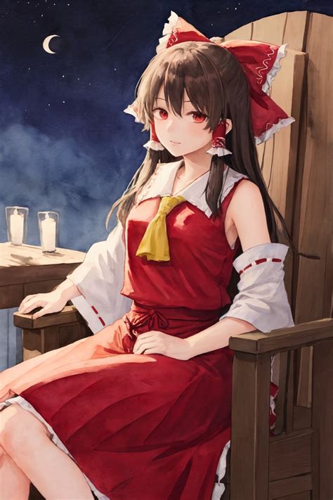 Hakurei Reimu Touhou Generated By Kaeusertkaf7874 Using Abyss