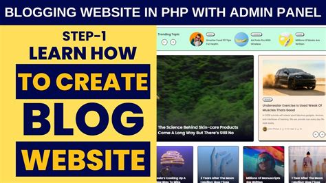 How To Create Blog Website In Php Step By Step Blogging Website In Php With Admin Panel