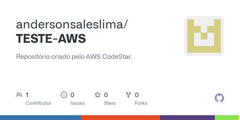 Github Andersonsaleslimateste Aws Repositório Criado Pelo Aws Codestar