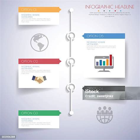 회사연혁 인포그래픽 아이콘으로 설정되었습니다 Vector 일러스트레이션 2015년에 대한 스톡 벡터 아트 및 기타 이미지 2015년 3차원 형태 개념 Istock