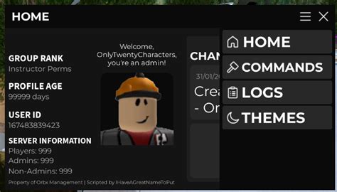 Admin Panel Ui Design Feedback Creations Feedback Developer Forum Roblox