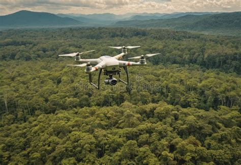 Drone Flying Over Forest Landscape Stock Image Image Of Panoramic Robotics 316257199