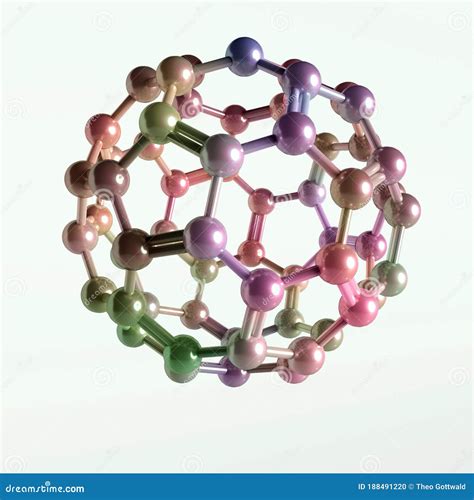 C60 Molecule Stock Illustration Illustration Of Colorful 188491220
