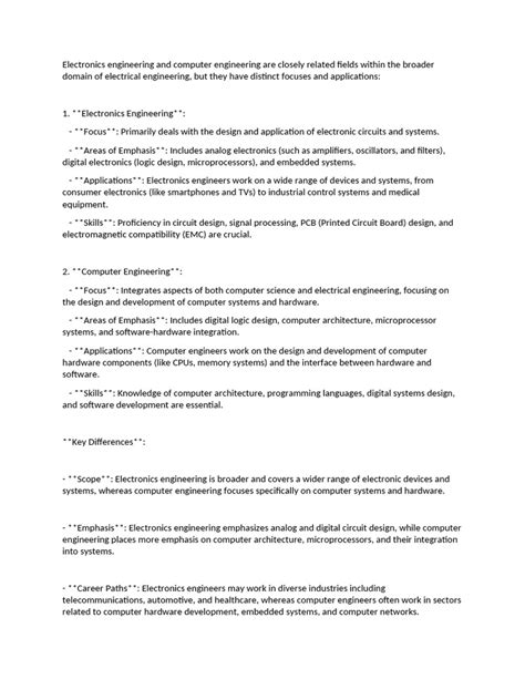 Electronics Engineering And Computer Engineering Pdf