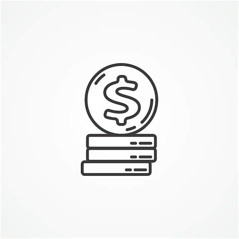 Premium Vector Coin Outline Icon Coins Line Icon