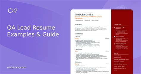 5 QA Lead Resume Examples Guide For 2024