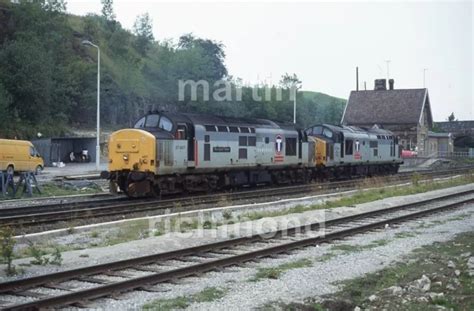 Peak Forest Class 37s 37407 And 37509 2996 Fujichrome 35mm Slide Rn377