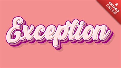 Exception Milky Retro Text Effect Generator