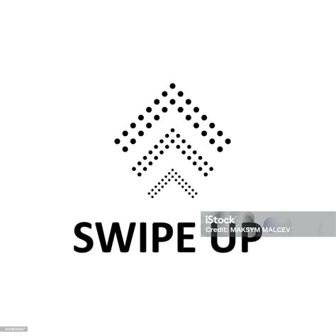 아이콘을 위로 살짝 밉니다 소셜 미디어 스토리를 위해 화살표 위로 올라가십시오 검은 색으로 위로 살짝 밀기 아이콘입니다 스크롤 픽토그램 흰색 배경에 고립 된 현대 벡터